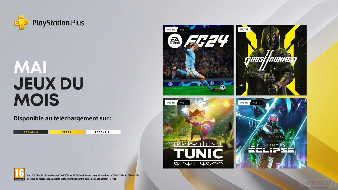 PlayStation Plus les jeux offerts de mai 2024 - ActuGeekGaming